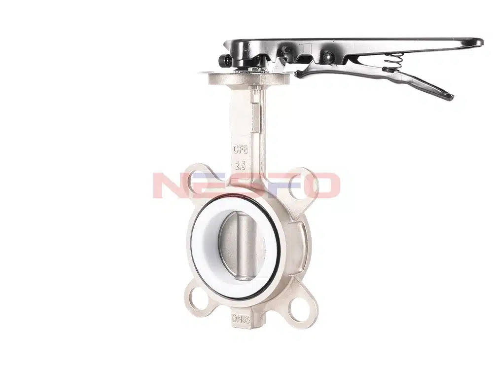 Ductile Iron Handle Clamped PTFE Butterfly Valve D71F-16Q